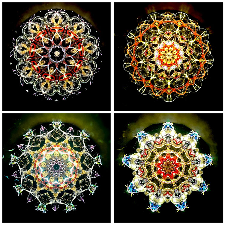 羽石 茂＆泉「ヤントラ・クルース2」（HS6034）2ミラー・オイルタイプ 万華鏡専門店 鎌倉ヴィヴァン（公式万華鏡通販サイト）