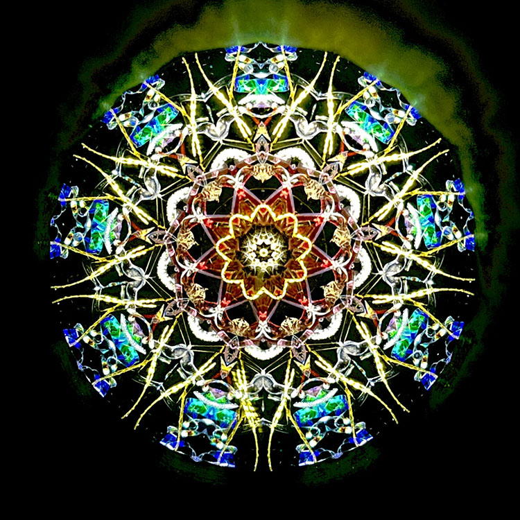 羽石 茂＆泉「ヤントラ・クルース2」（HS6034）2ミラー・オイルタイプ 万華鏡専門店 鎌倉ヴィヴァン（公式万華鏡通販サイト）