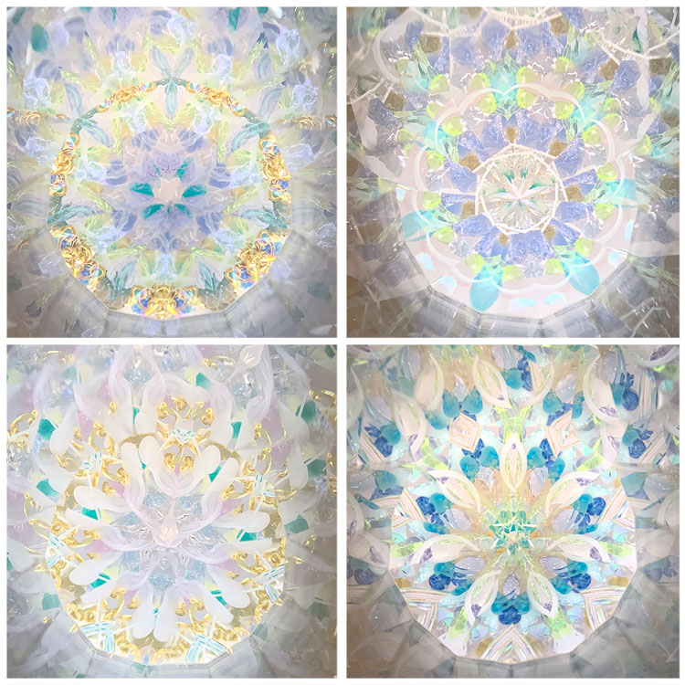 堀越順子「猫天使 -白-」（HJ2001）特殊2ミラー・オイルタイプ 万華鏡専門店 鎌倉ヴィヴァン（公式万華鏡通販サイト）