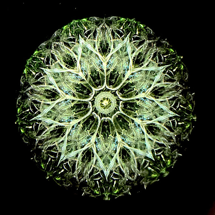 松田隆一「ヴァリアスカラー」（MR6012）2ミラー・9ポイント・オイルタイプ 万華鏡専門店 鎌倉ヴィヴァン（公式万華鏡通販サイト）