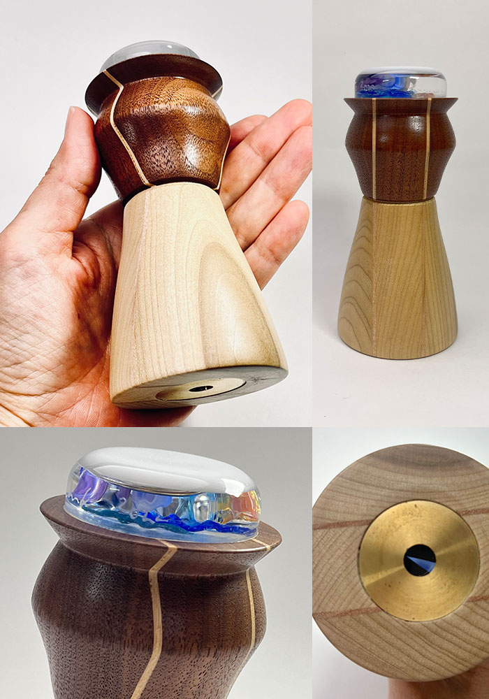 高林 千稔「Twisted Shuffle」（TK6024）3ミラー・オイルタイプ 万華鏡専門店 鎌倉ヴィヴァン（公式万華鏡通販サイト）